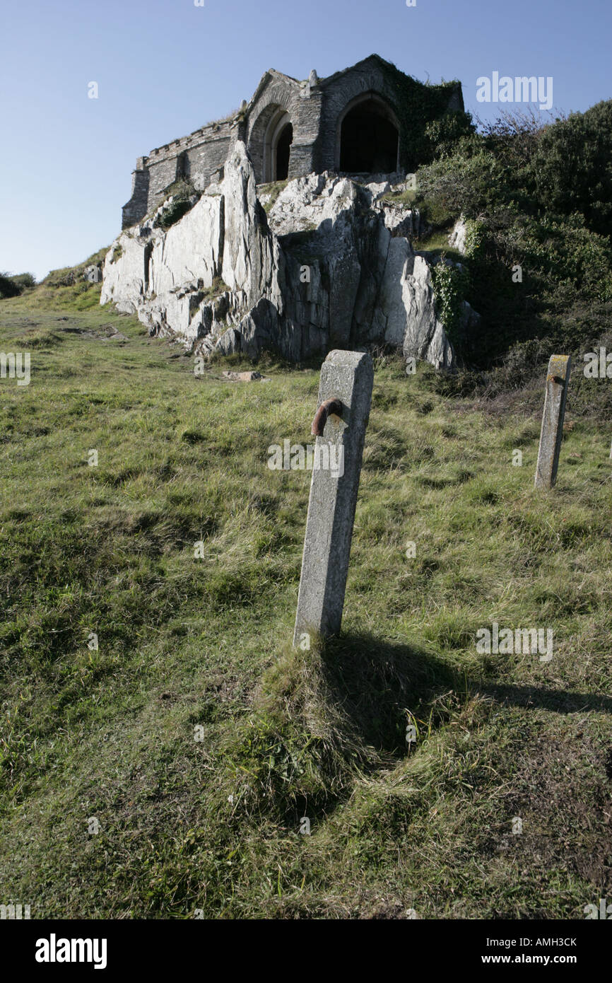 Queen Adelaide's Grotto at Penlee Point Rame Peninsula Cornwall on a ...