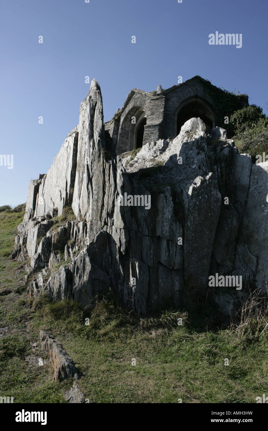Queen Adelaide's Grotto at Penlee Point Rame Peninsula Cornwall on a ...