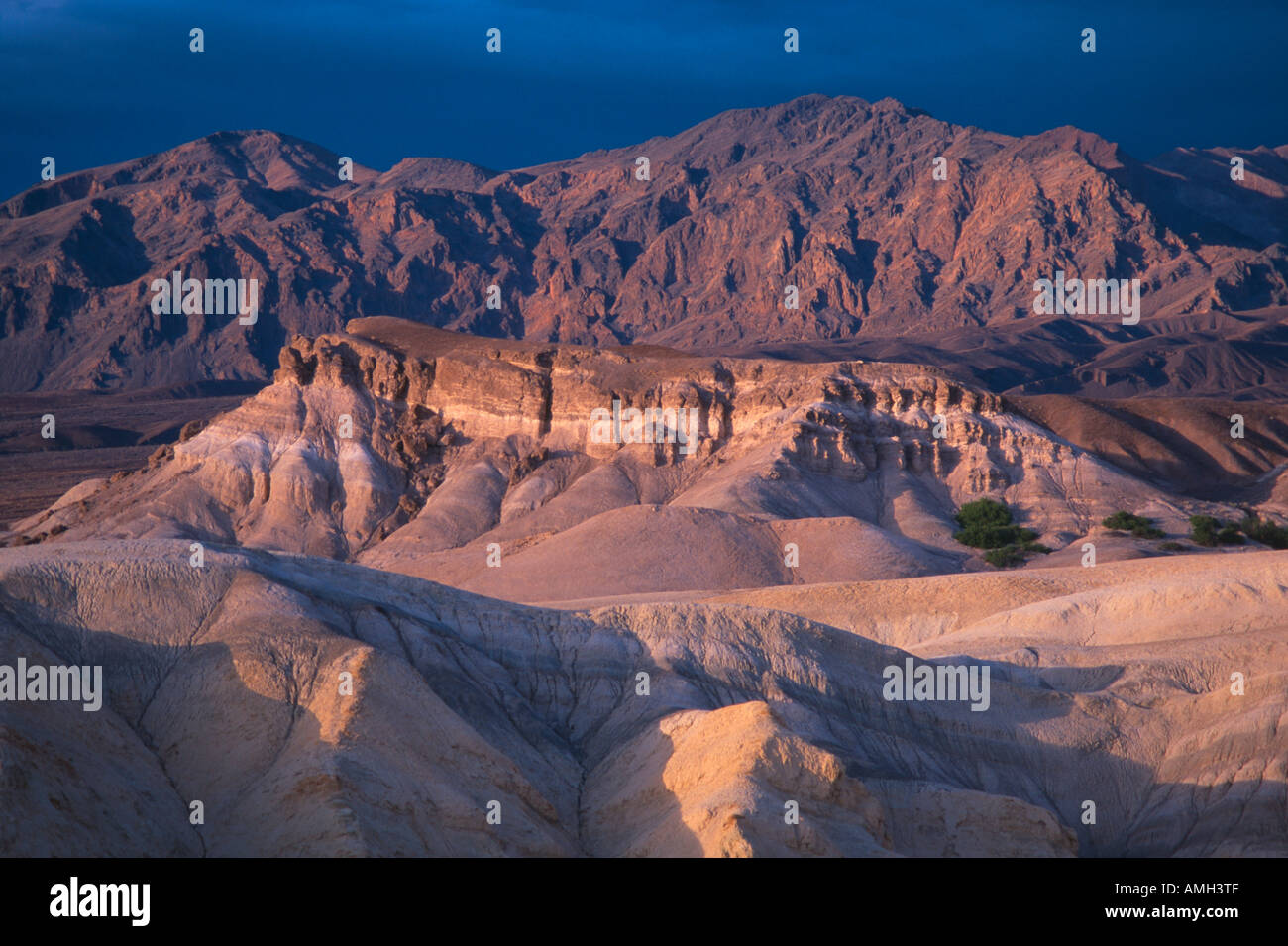 Eroded desert scenery of Amargosa Range Mountains near Texas Spring in ...