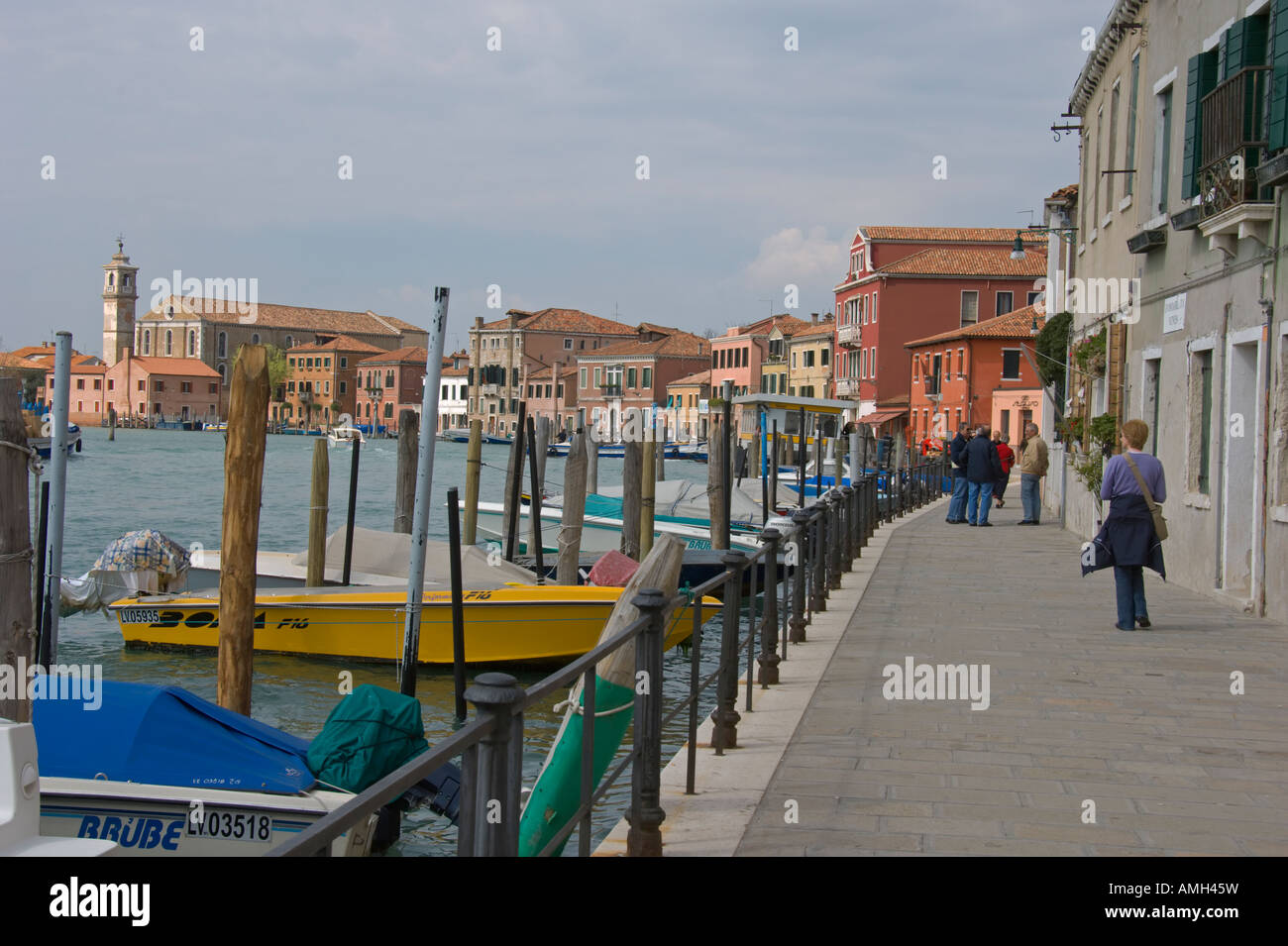 Murano Fondamenta Sebastiano Venier Venice Italy April 2007 Stock Photo ...