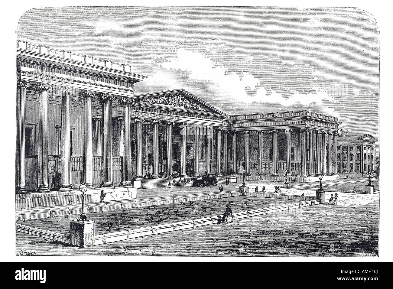 1880 british museum front facade Central London City royal urban London ...