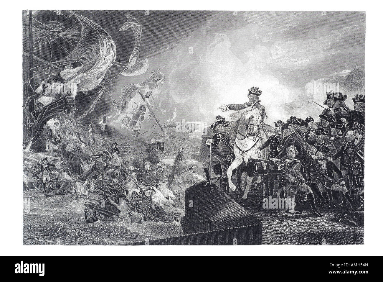 Great Siege of Gibraltar Defeat Floating Batterie September 1782 ...