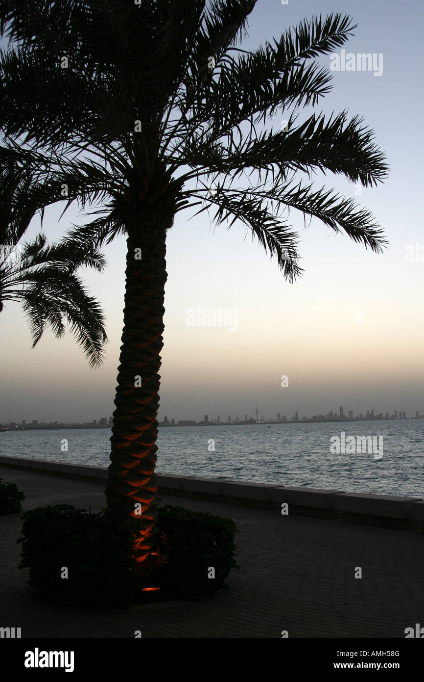 sunset at arabian gulf sea in kuwait Stock Photo - Alamy