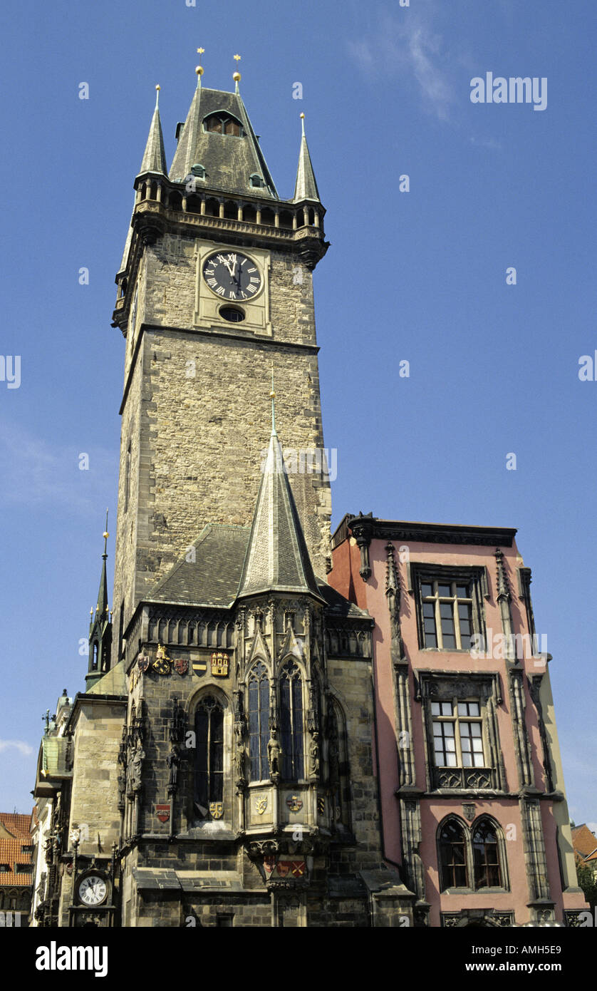 Czech Republic Prague Hall Town Hall Tower Stock Photo - Alamy