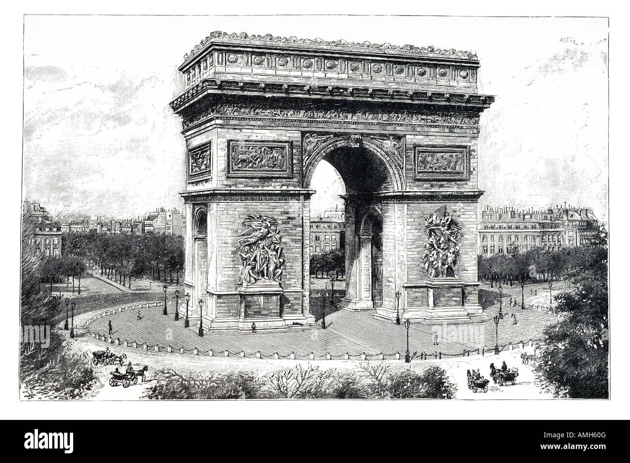Arc de Triomphe, de l'Etoile, Paris, France French largest triumphal ...