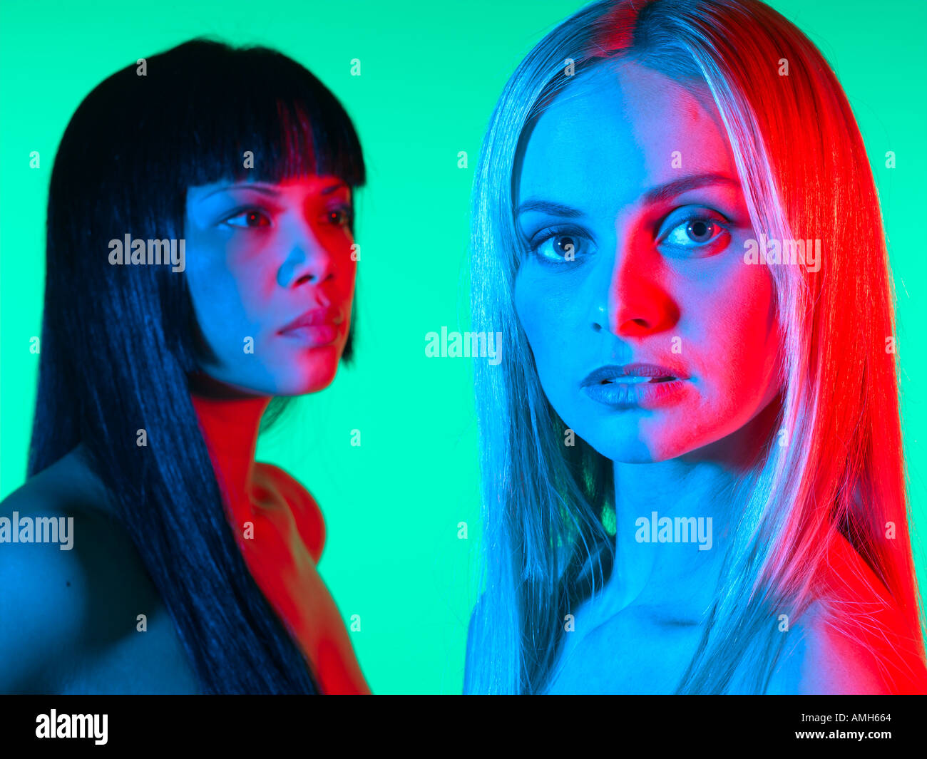 Young woman coloured red hair hi-res stock photography and images - Alamy