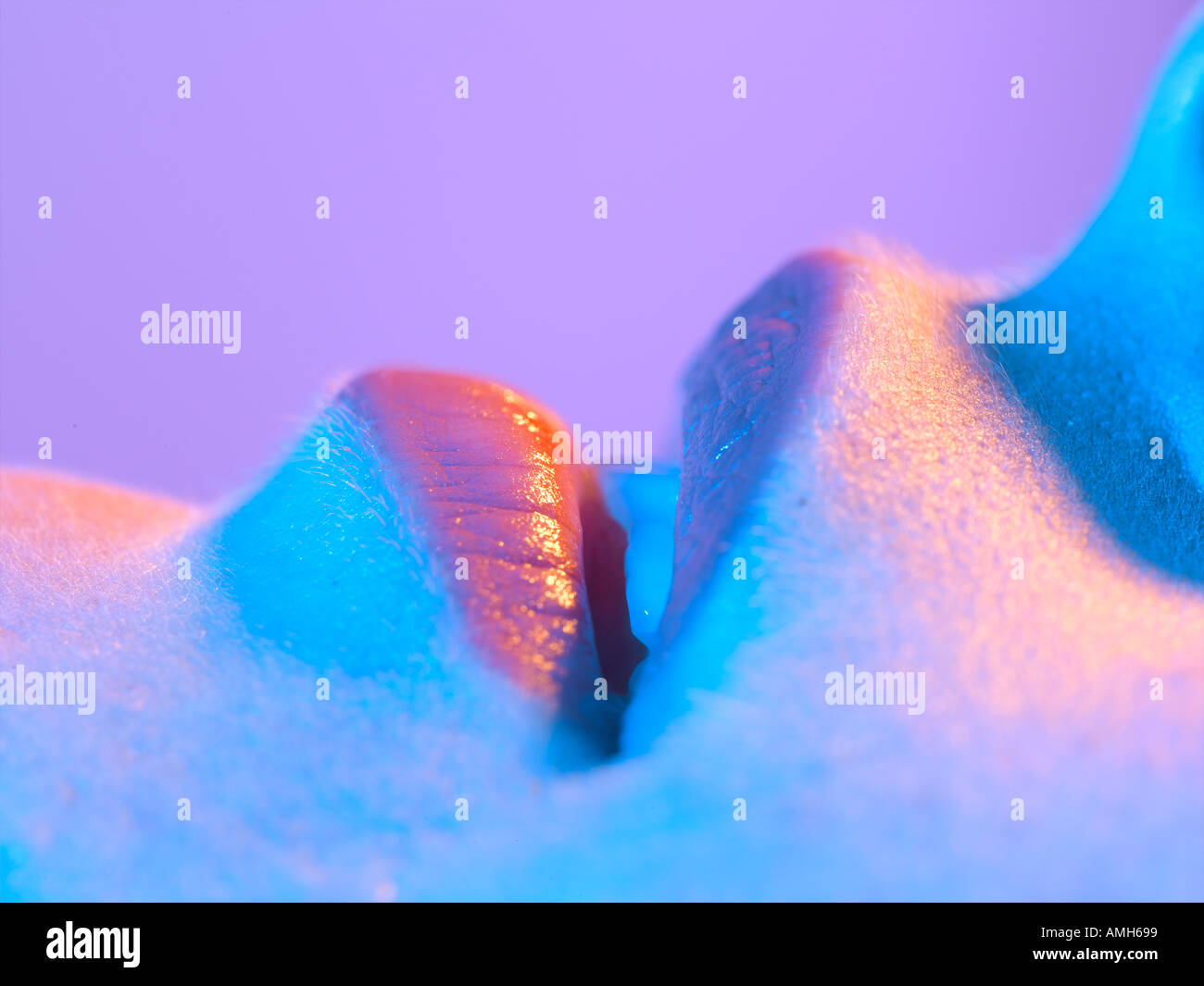 Female lips in profile. Close up Stock Photo - Alamy