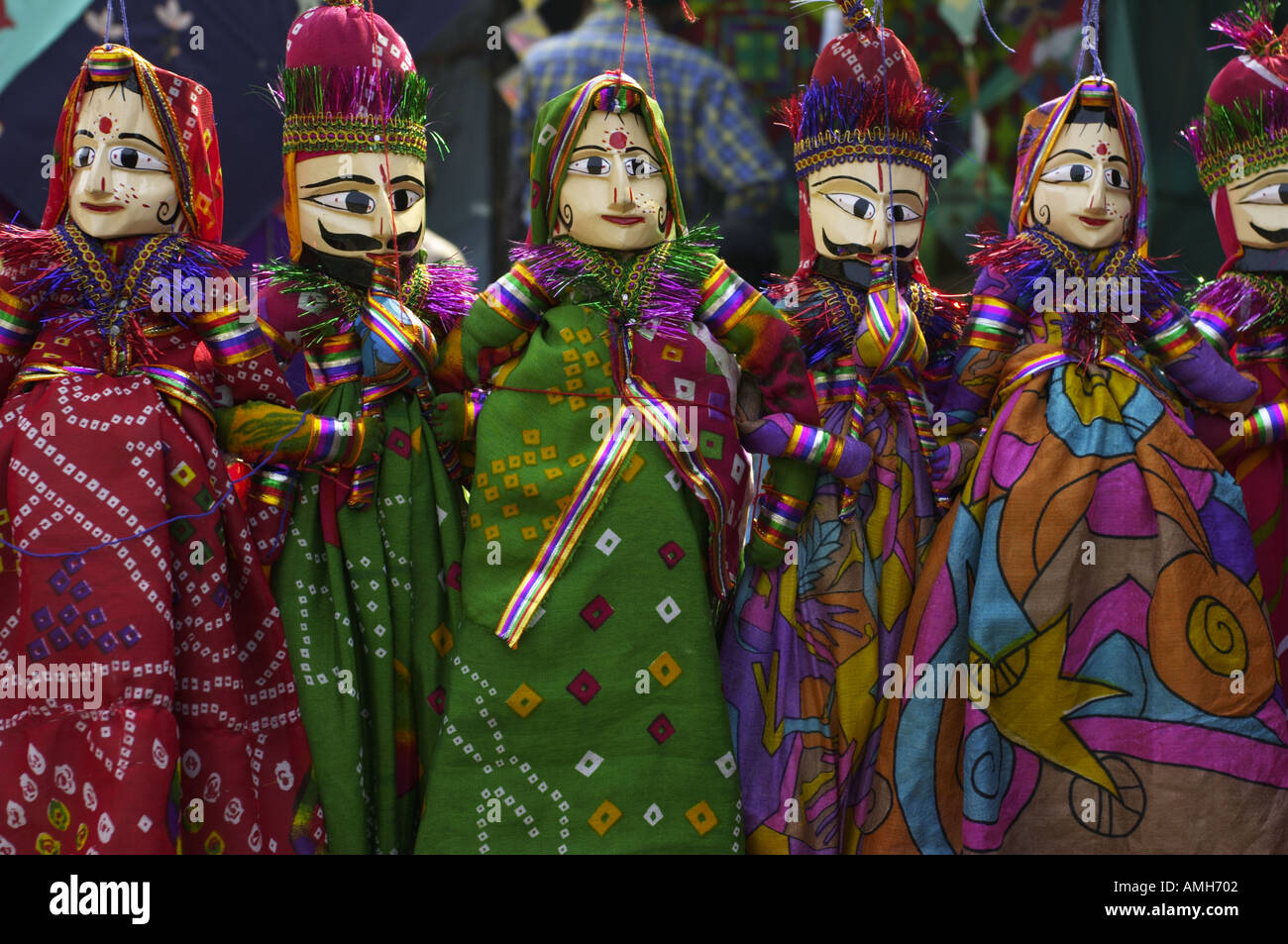 Rajasthani puppets in Dilli Haat market New Delhi Stock Photo - Alamy