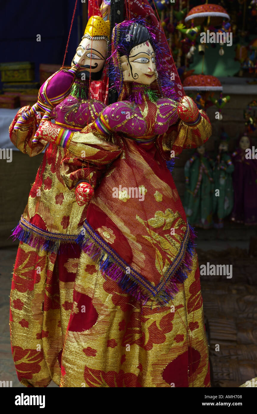 Rajasthani puppets in Dilli Haat market New Delhi Stock Photo - Alamy