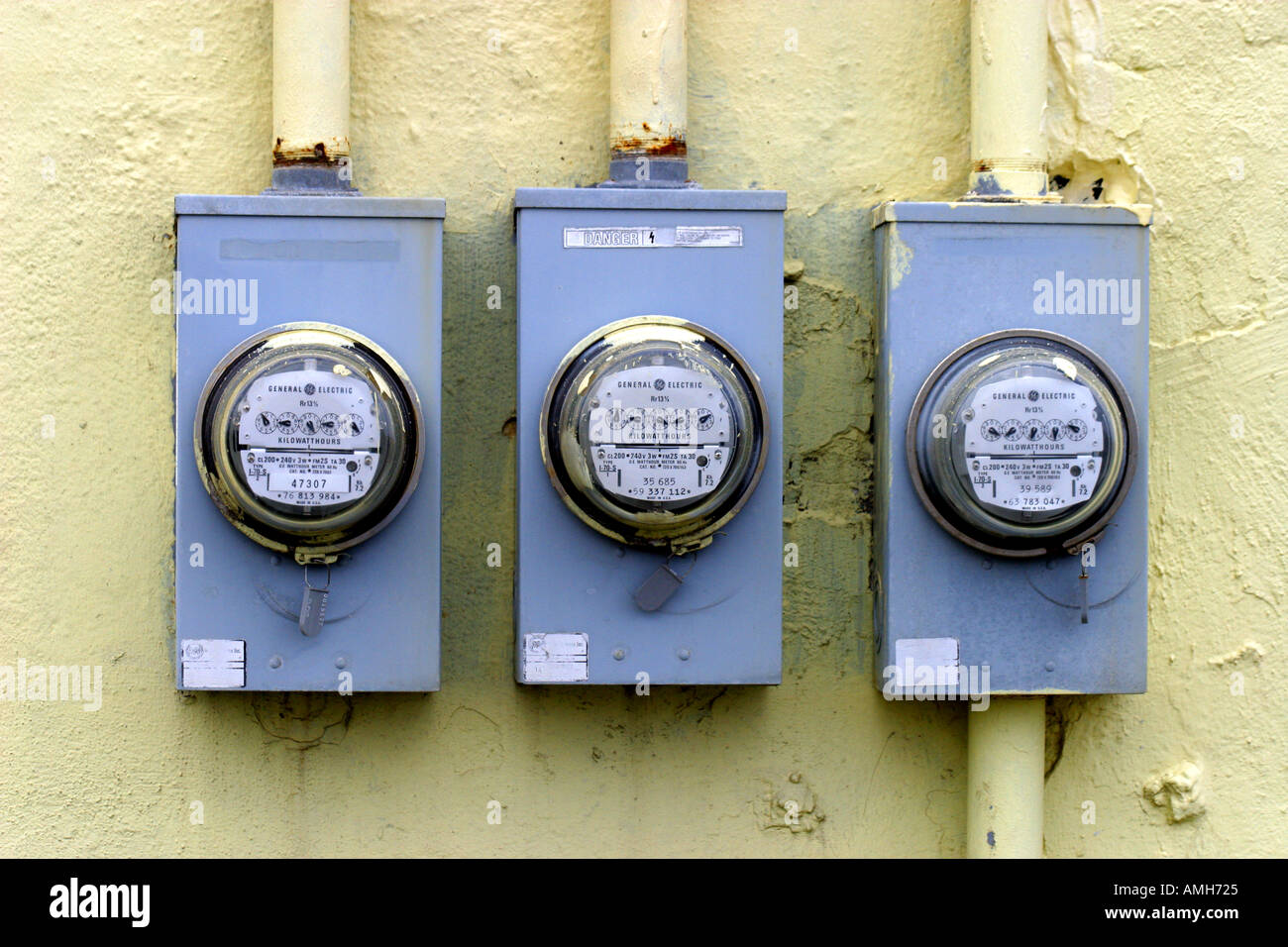 Electricity meters on wall hi-res stock photography and images - Alamy