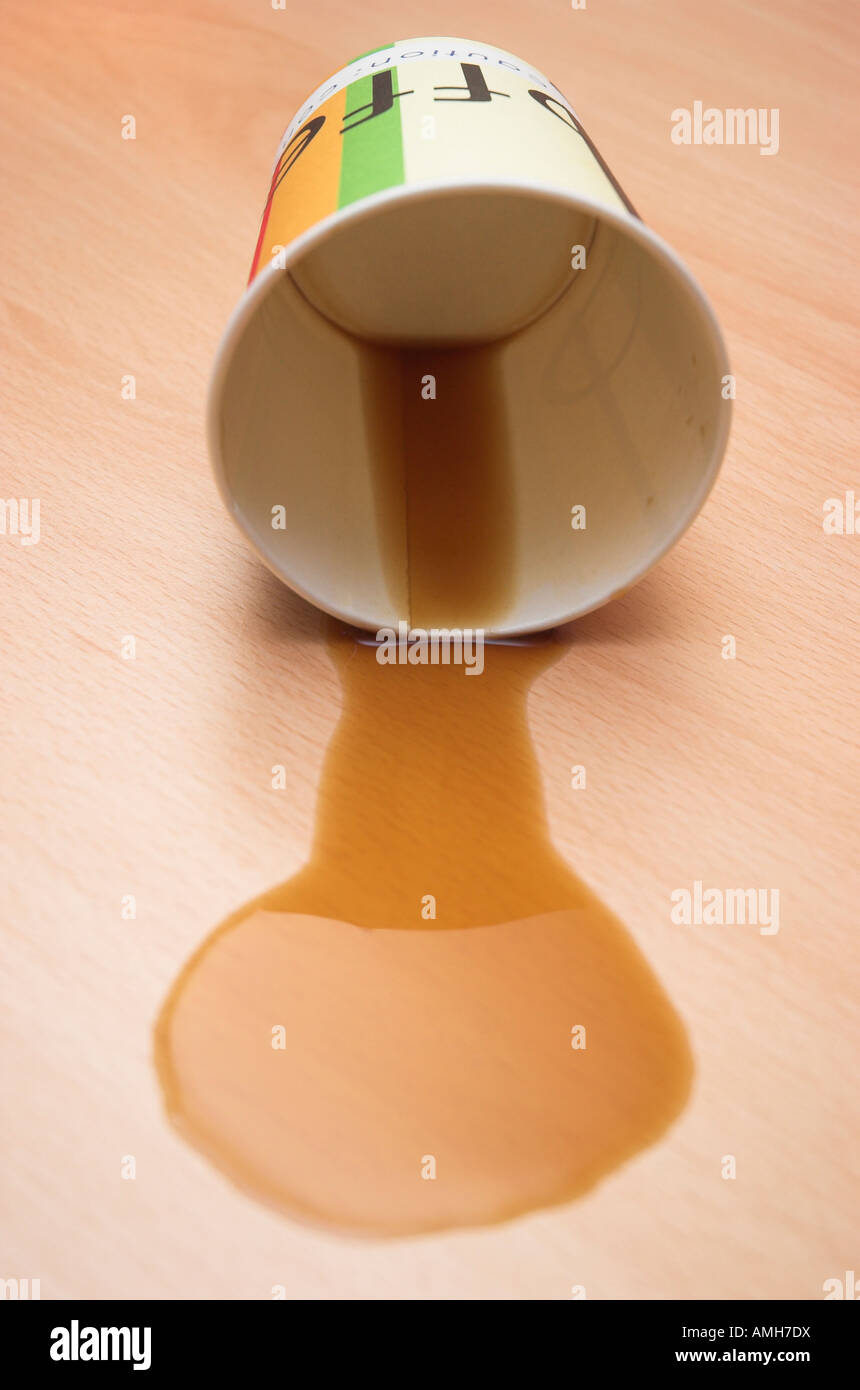 Spilt coffee and desk hi-res stock photography and images - Alamy
