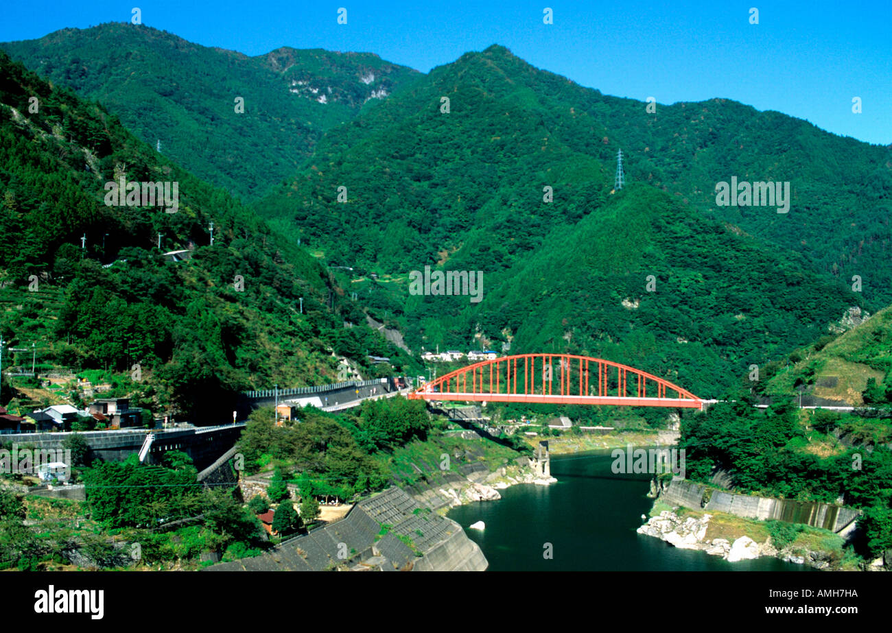 Japan, Shikoku, Kochi, Tal zwischen Susaki und Matsujama Stock Photo ...