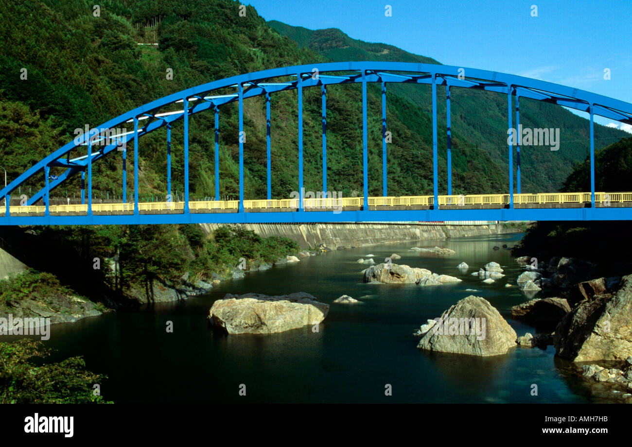 Japan, Shikoku, Kochi, Tal zwischen Susaki und Matsujama Stock Photo ...
