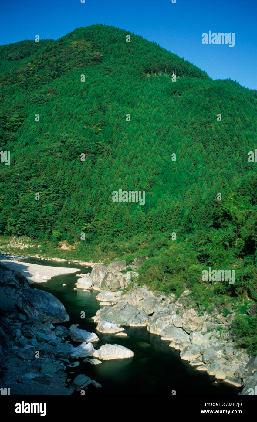 Japan, Shikoku, Kochi, Tal zwischen Susaki und Matsujama Stock Photo ...