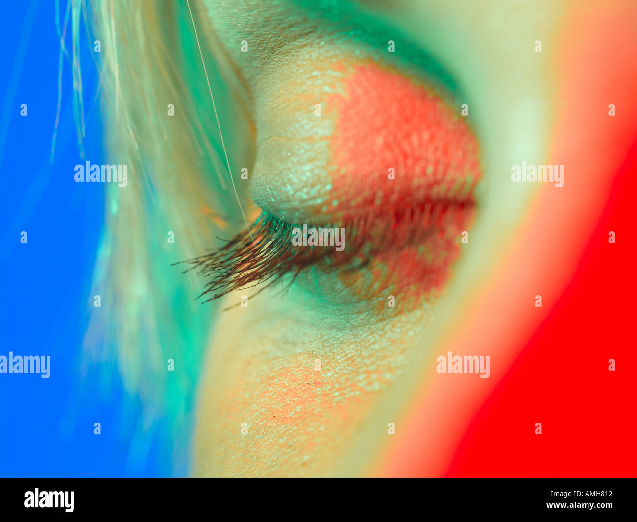 closed woman s eye Stock Photo - Alamy