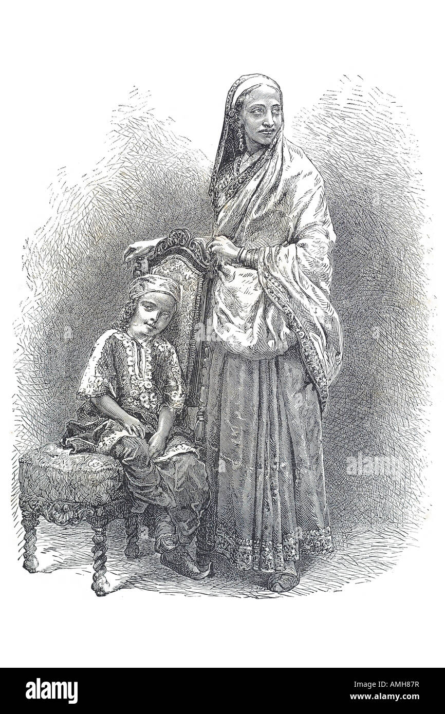 parsee Parsi mother woman female Bombay india Zoroastrian India or ...