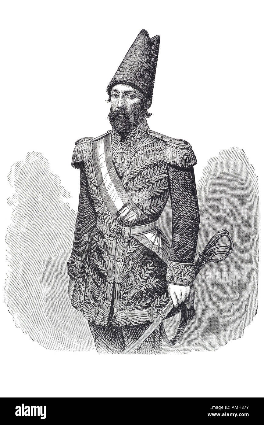 persian official national traditional local costume native period dress ...