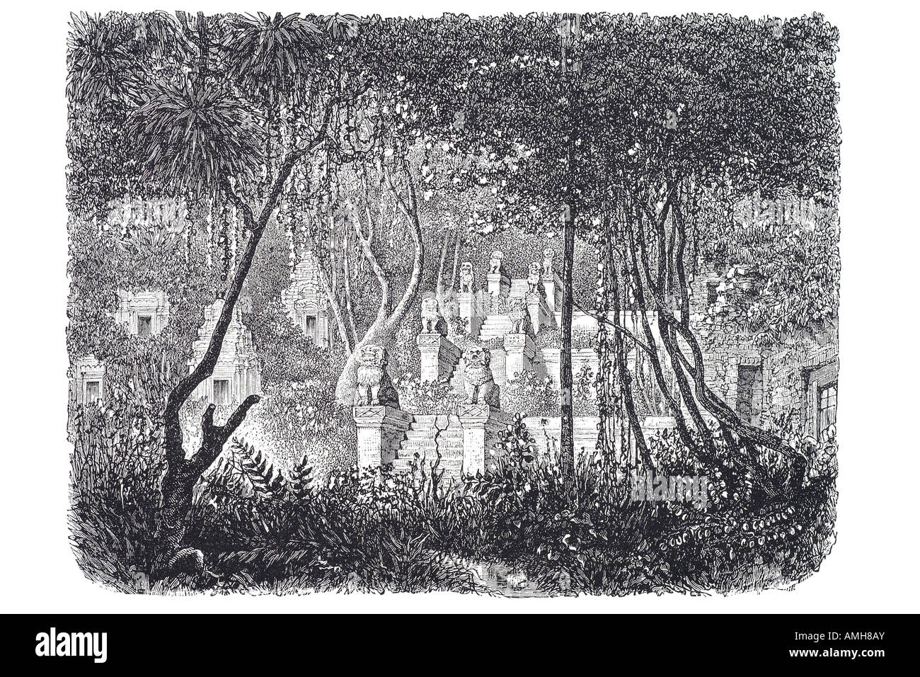 ruin mount bakheng Phnom Angkor, Cambodia, Hindu temple in mountain ...