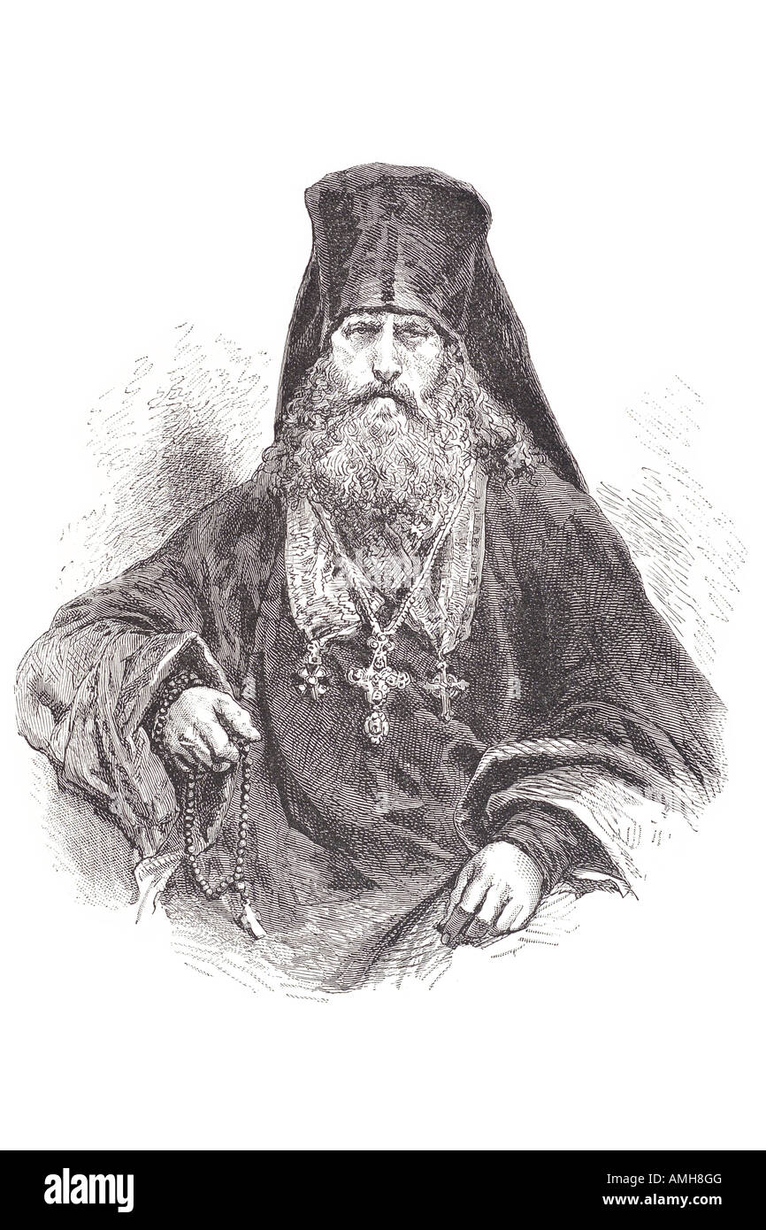 archimandrite russian convent national traditional local costume native ...
