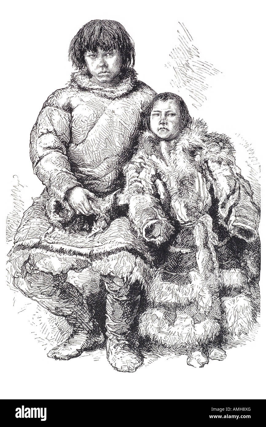 greenlander Inuit costume native traditional ethnic dress outfit style ...