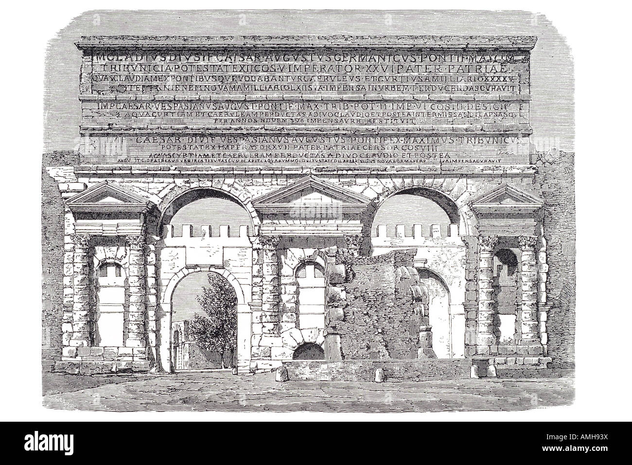 porto maggiore rome Rome Roman ruin archway gateway entrance Stock ...