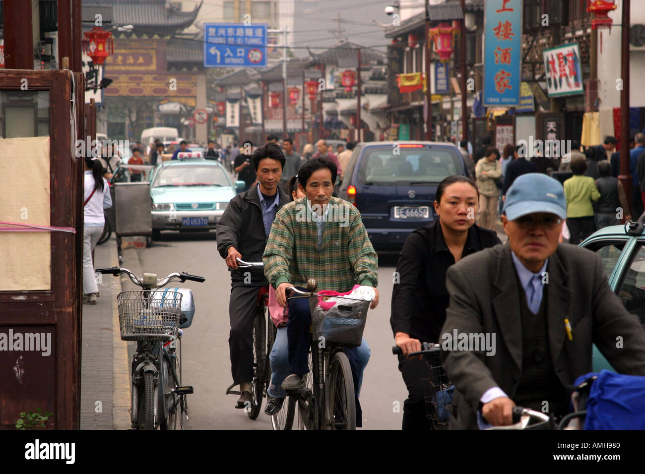 Bikes traffic in shanghai hi-res stock photography and images - Alamy