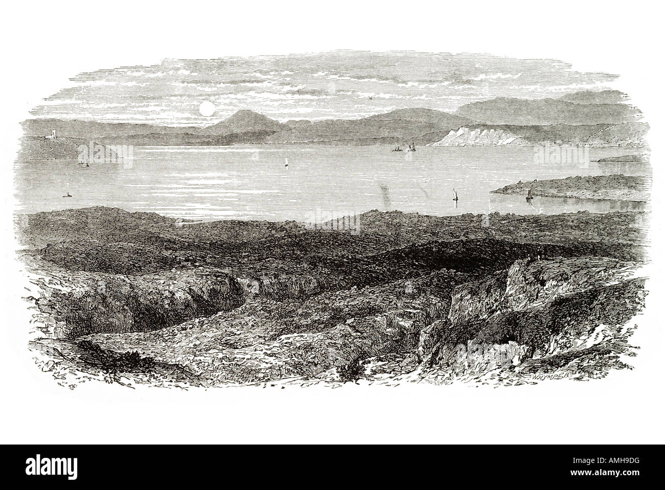 straits of salamis salamina Greece Greek gulf bay island saronic coast ...