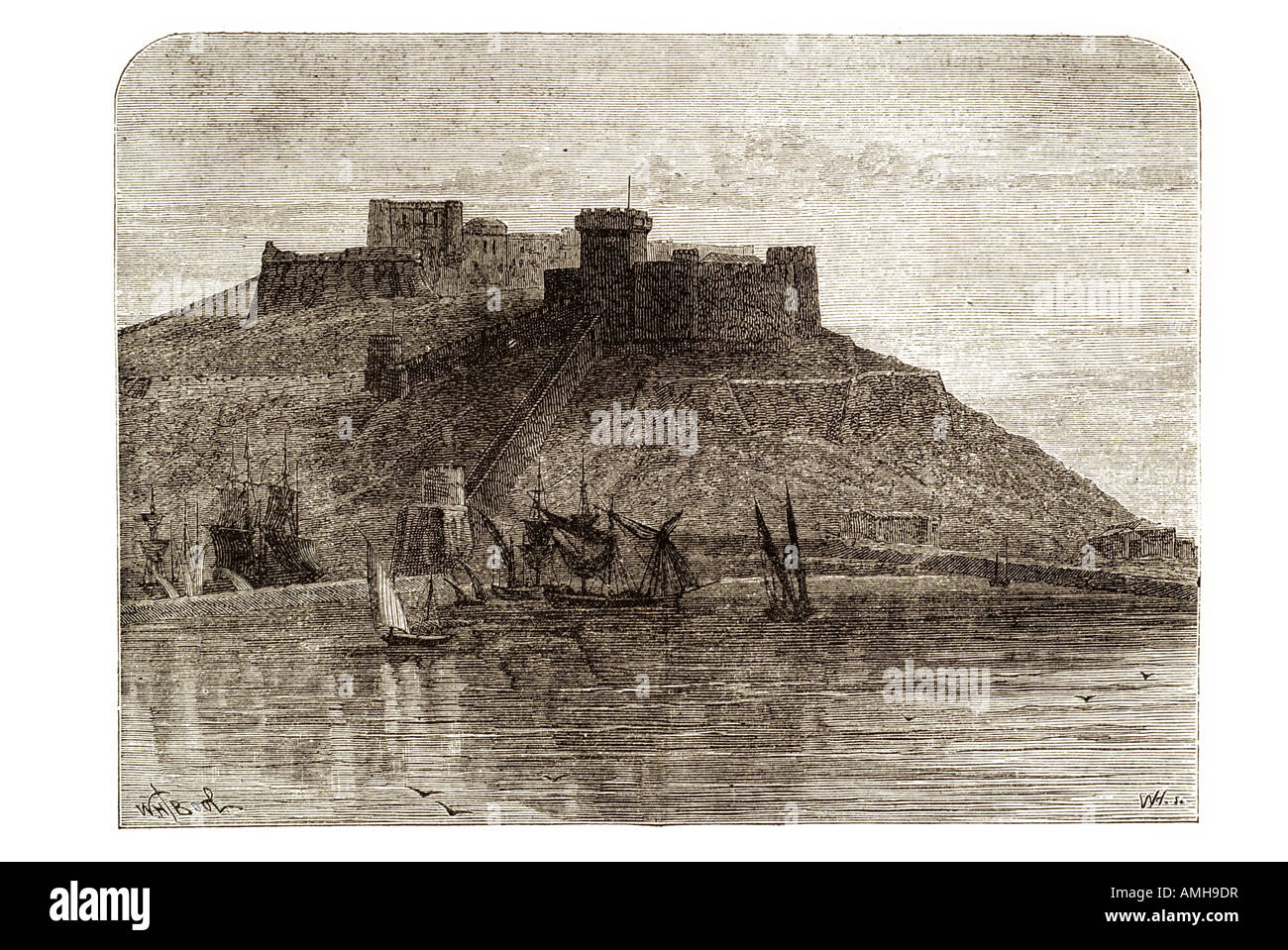tangiers castle fort Tangier north Morocco North African coast western ...