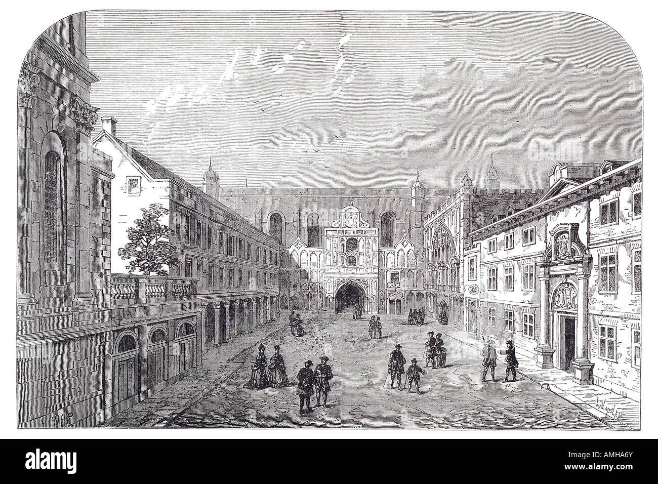 1734 old front guildhall London City capital England English Britain ...