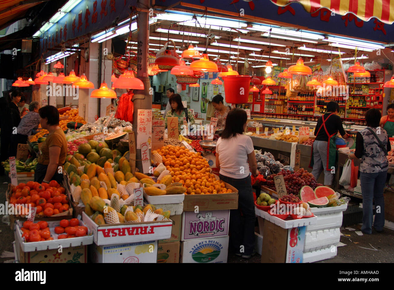 Market Stall in Hong Kong Stock Photo - Alamy