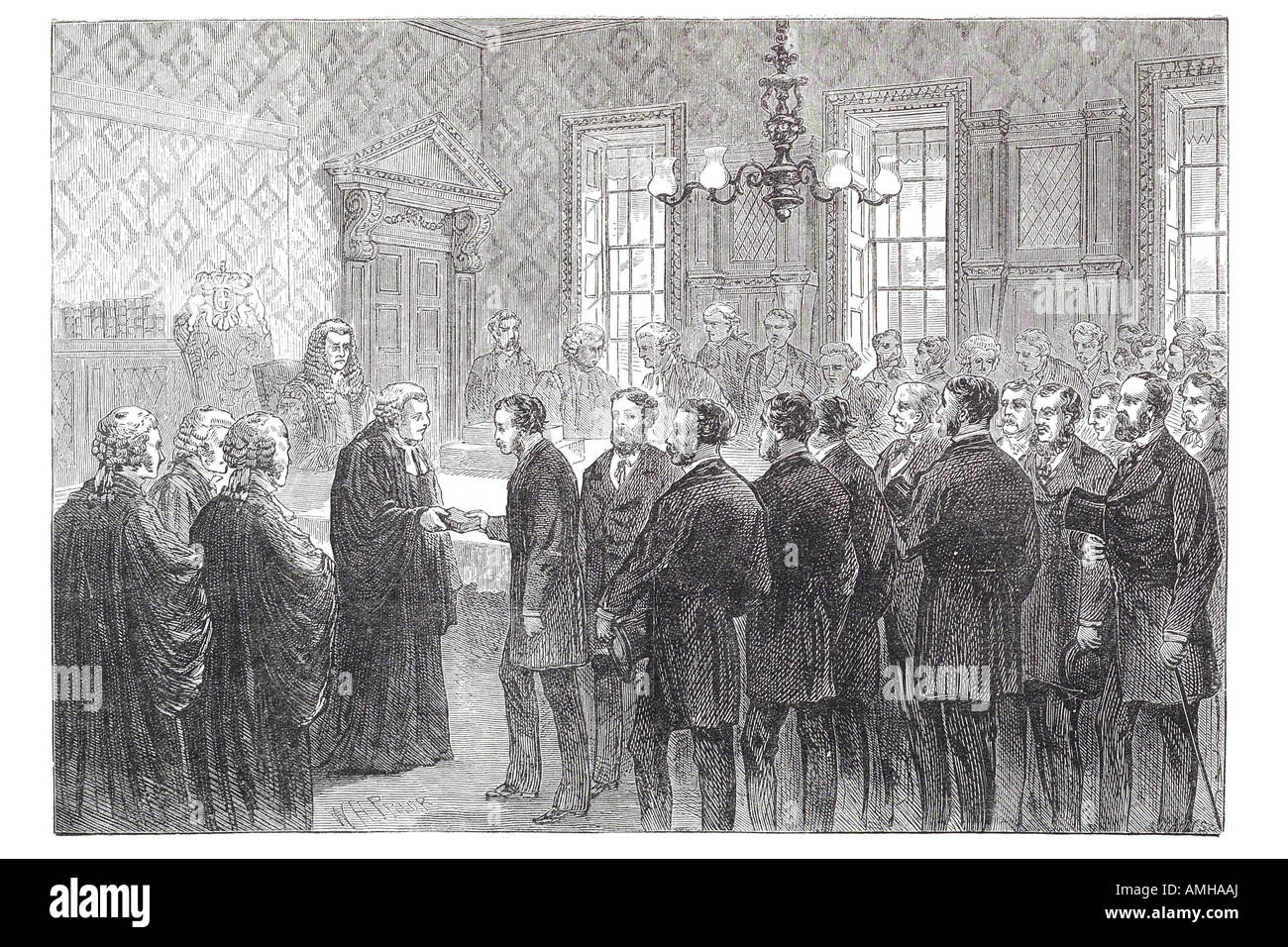 trial of pix legal proceeding judge barrister cap gown wig formal ...