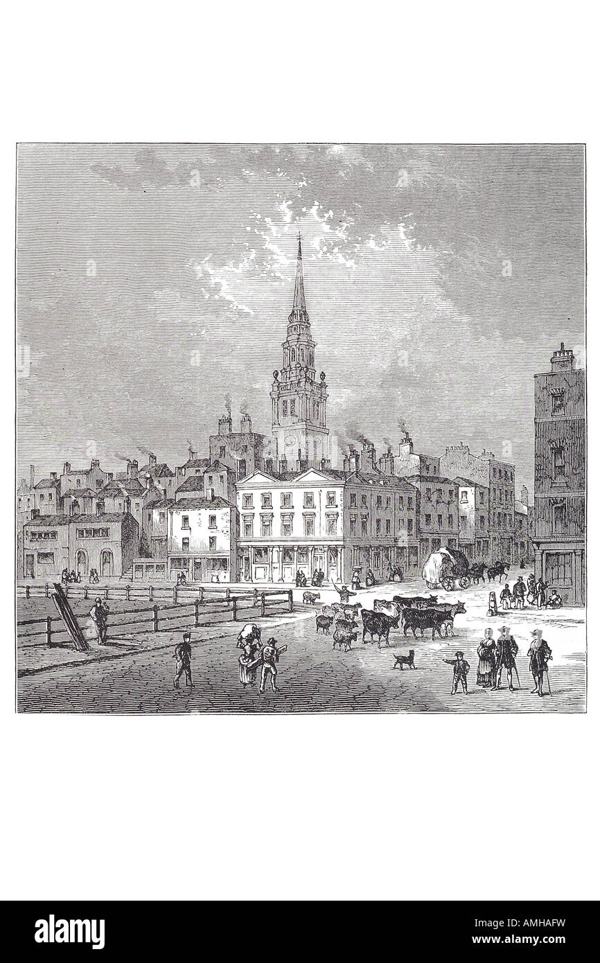1860 ray street clerkenwell cattle livestock drove beef road street ...
