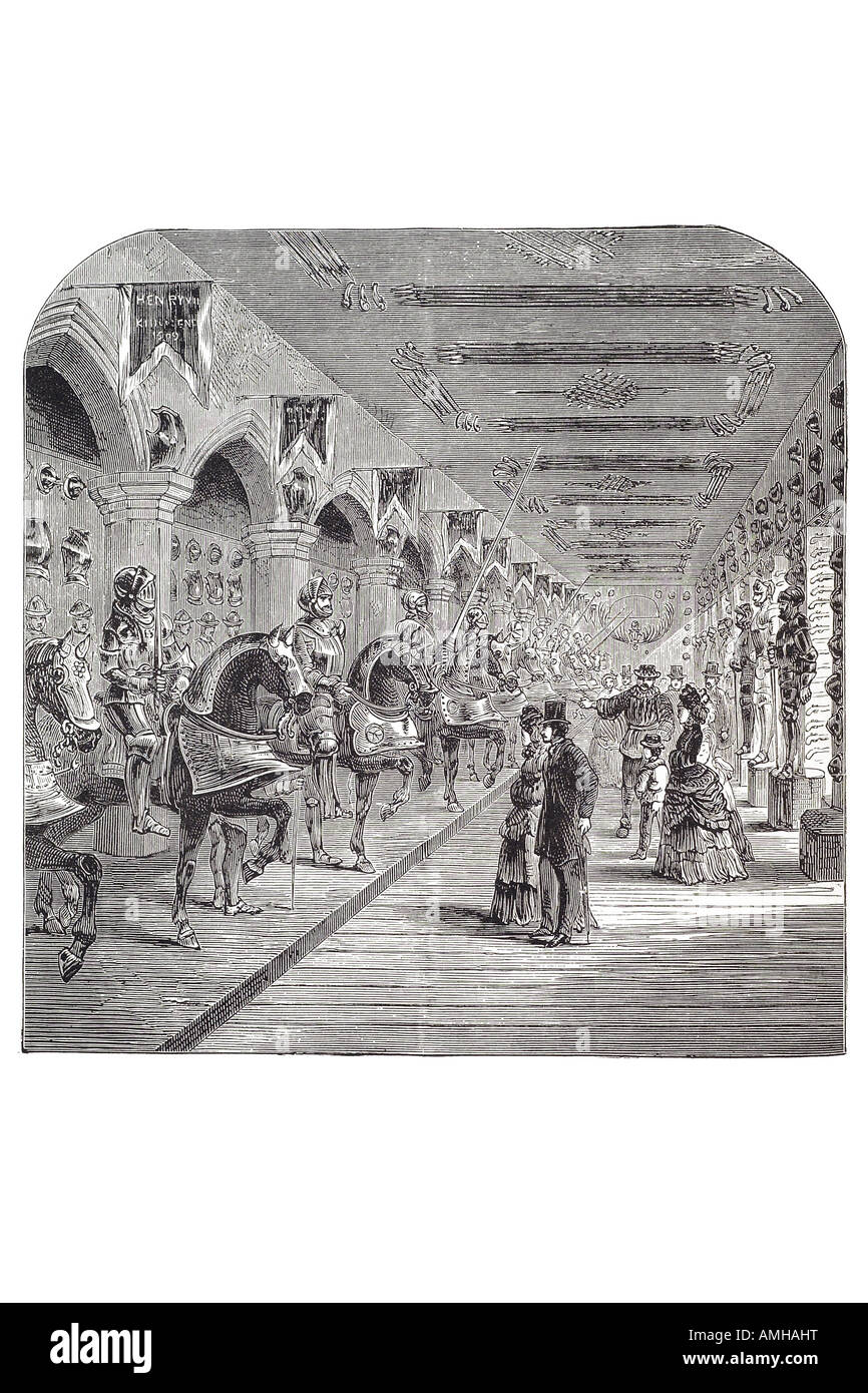 1880 tower horse armoury museum gallery exhibit show military army ...