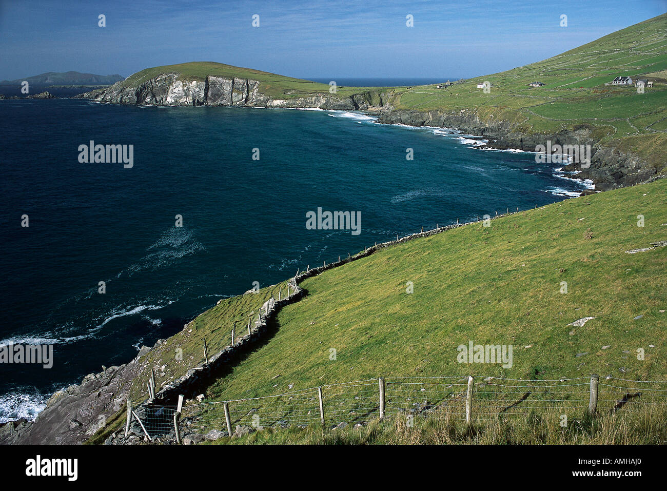 Overview of Landscape and Shoreline, Dingle Peninsula, Ireland Stock ...