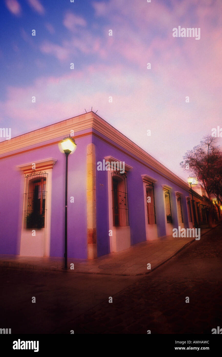 Street Corner, Building and Lamp Post, Oaxaca, Mexico Stock Photo - Alamy