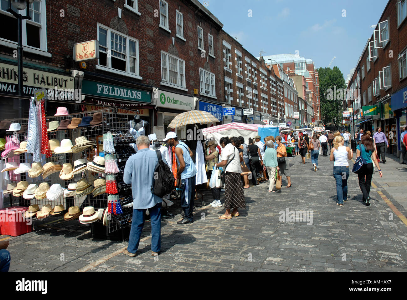 Strutton Ground street market Victoria London Stock Photo - Alamy