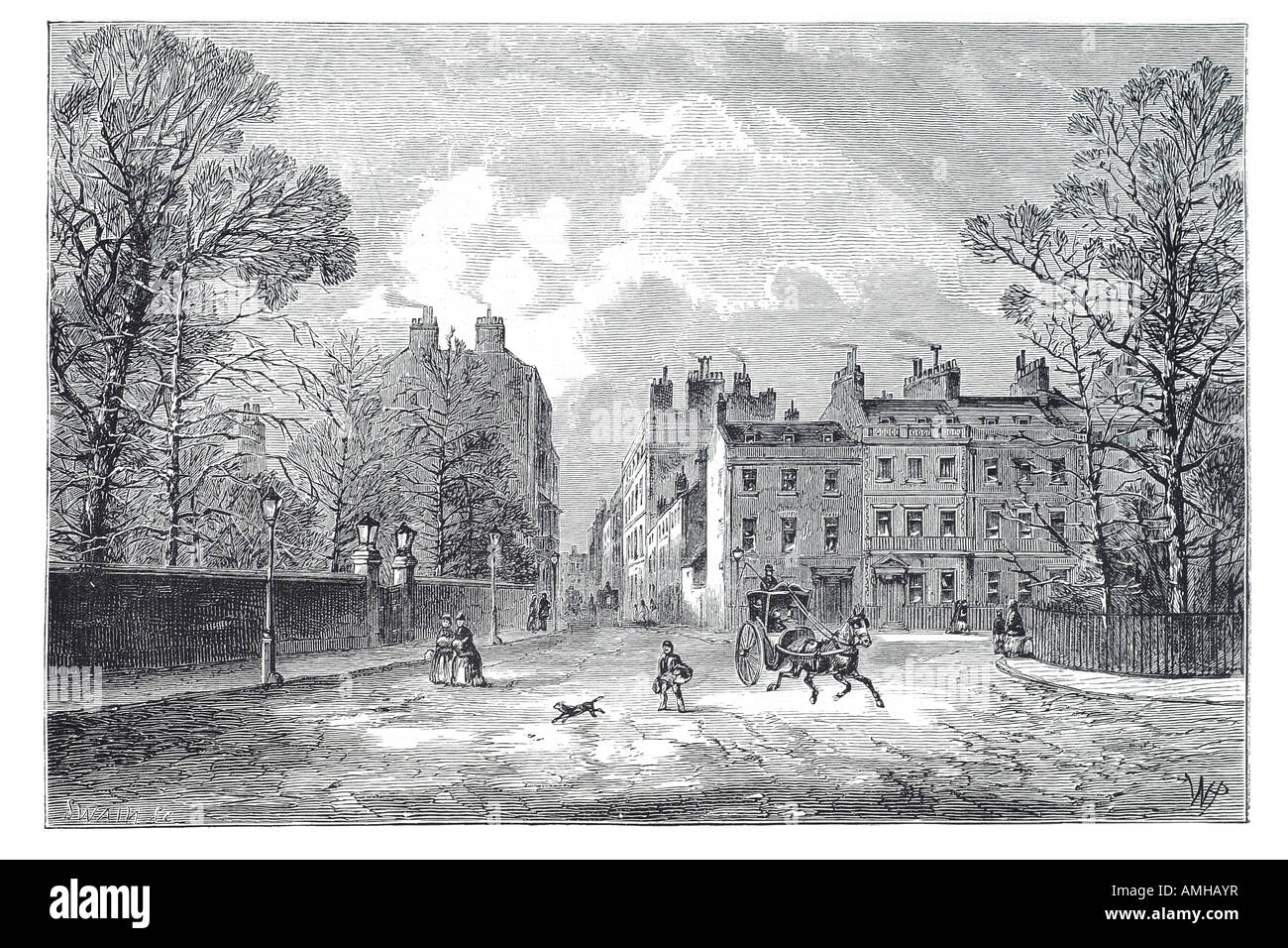 1875 Berkeley square Westminster west 1 Central horse carriage taxi ...