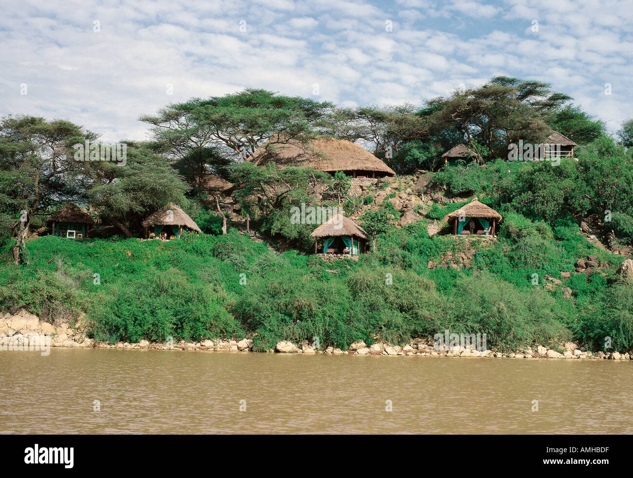 Island Camp Lake Baringo in the Great Rift Valley Kenya East Africa ...