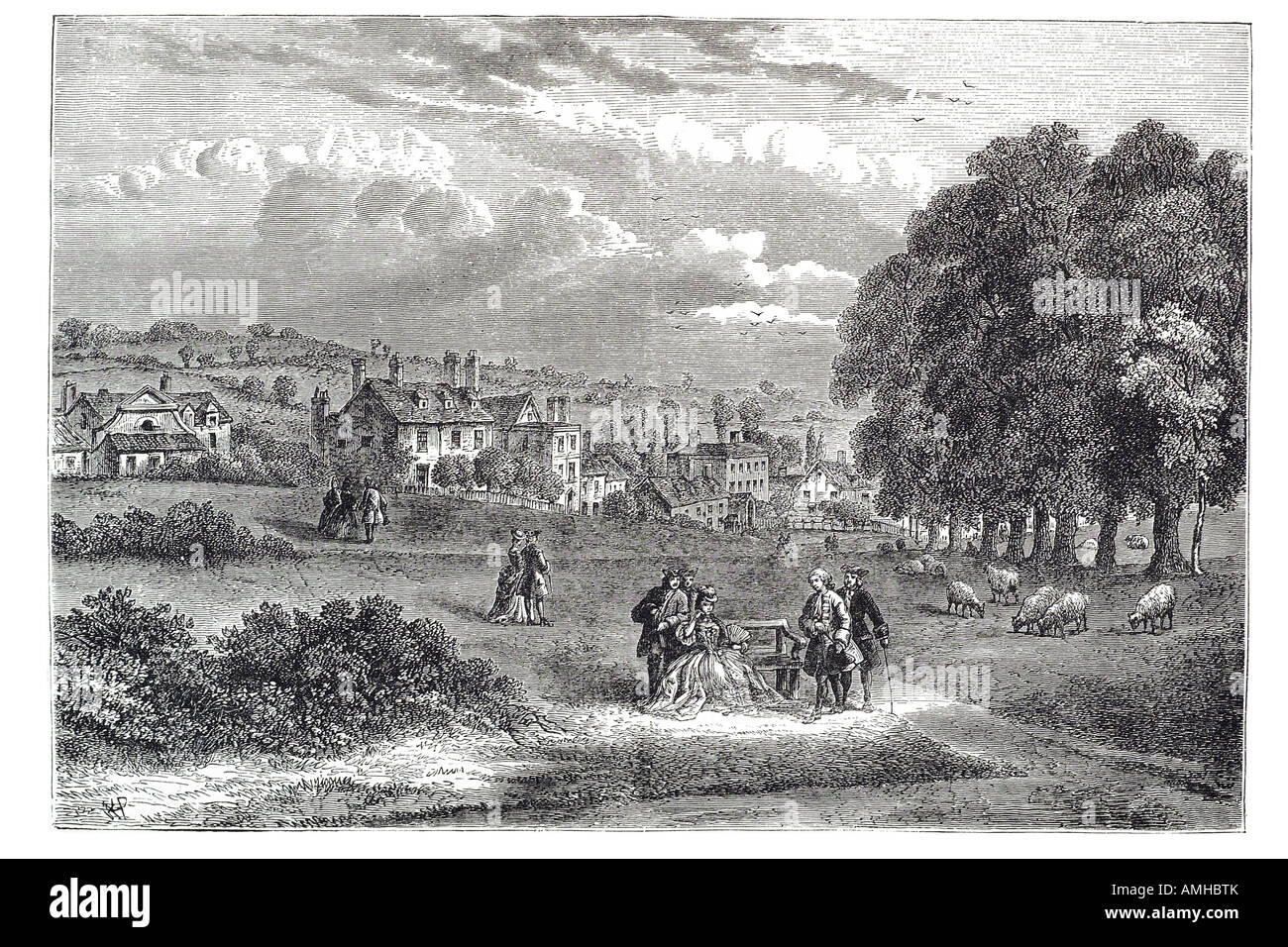 1750 pond street hampstead flock sheep graze London Greater capital ...