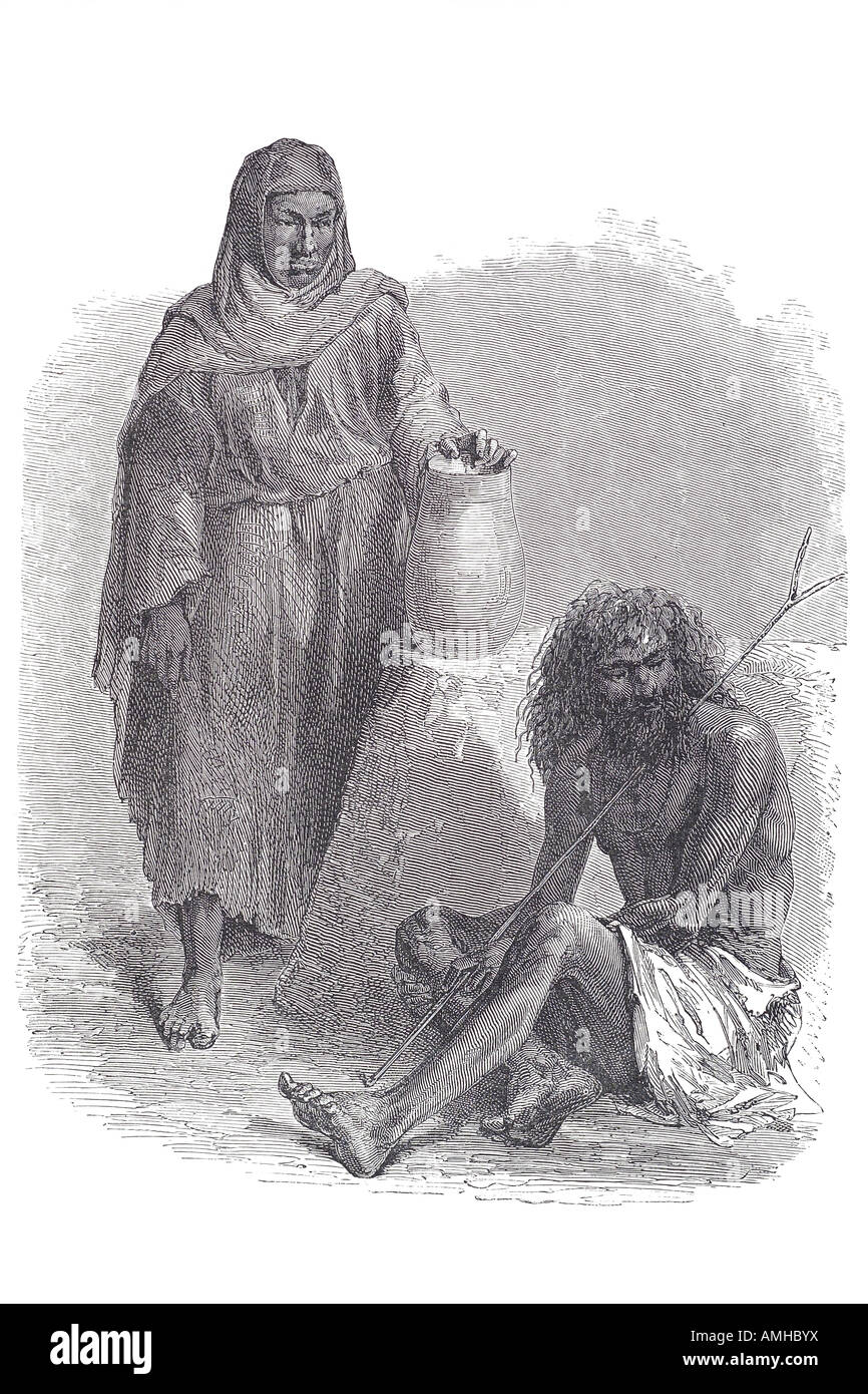 dervish Darvīsh and peasant woman native dress costume traditional ...