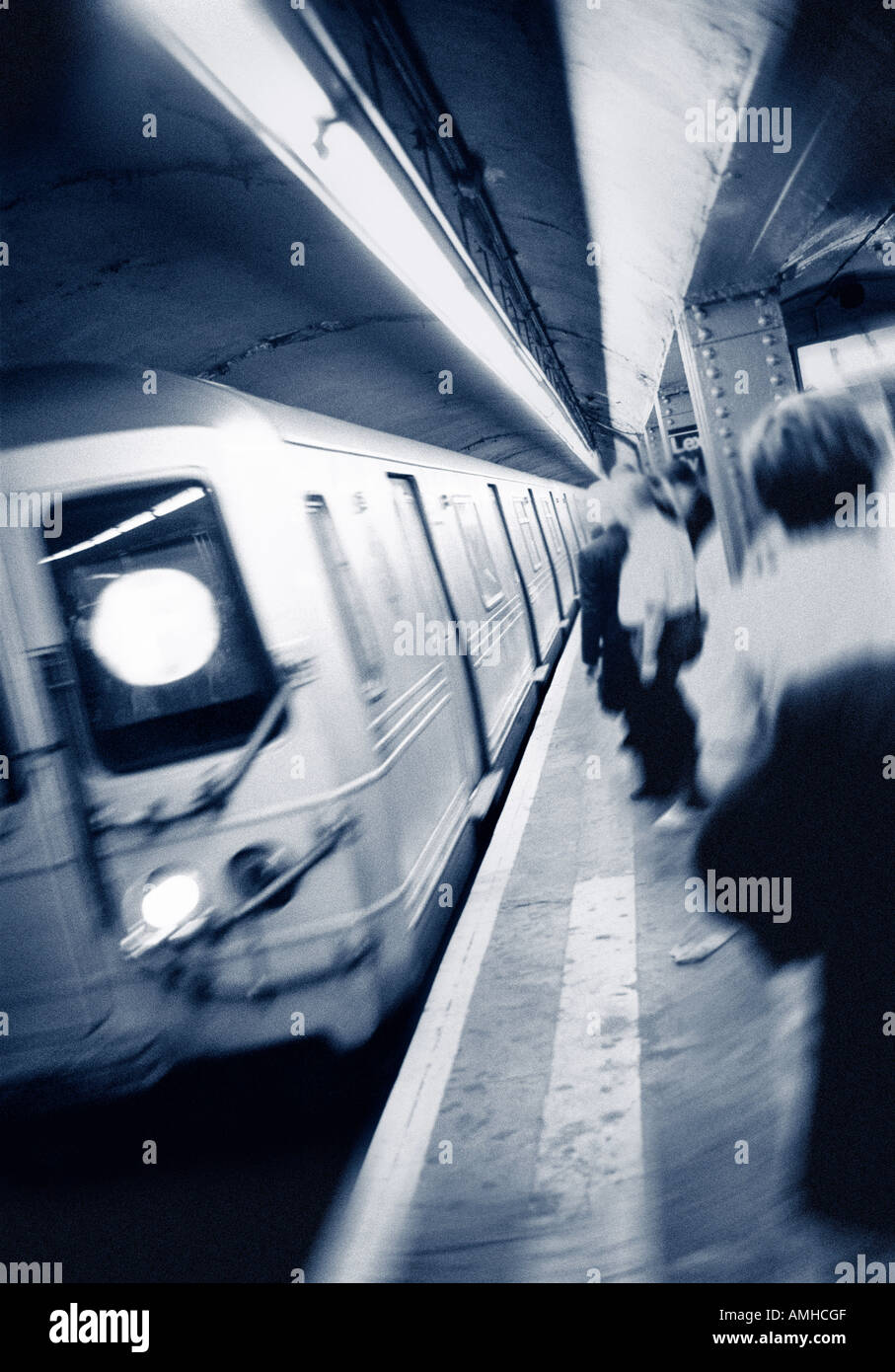 Subway Train and Platform Stock Photo - Alamy