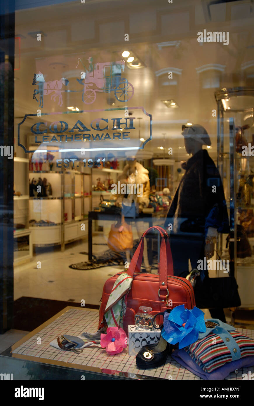 Coach store on Bleecker Street in Greenwich Village Stock Photo - Alamy