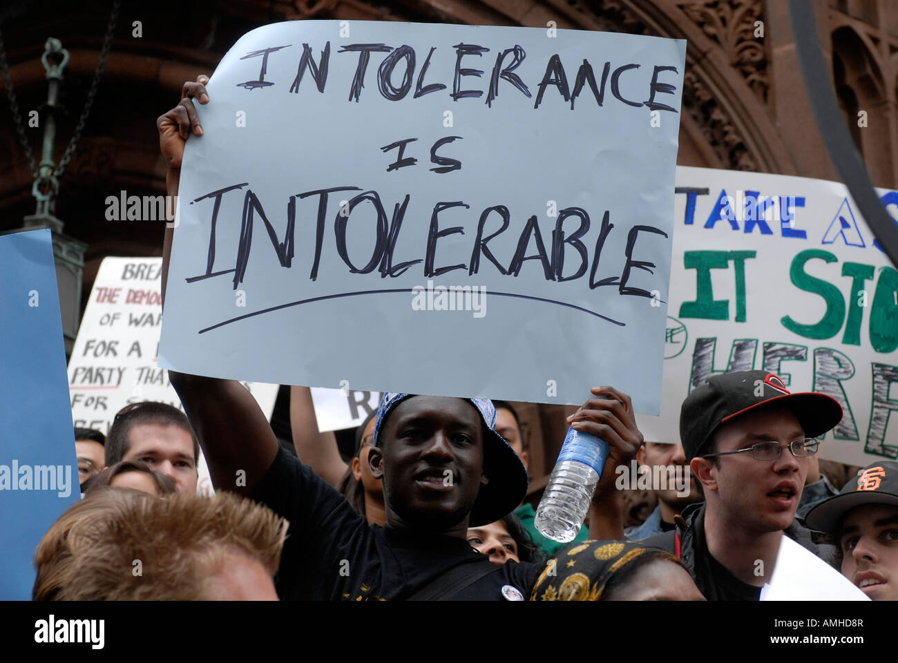 Students at Columbia University Teachers College gather outside the ...