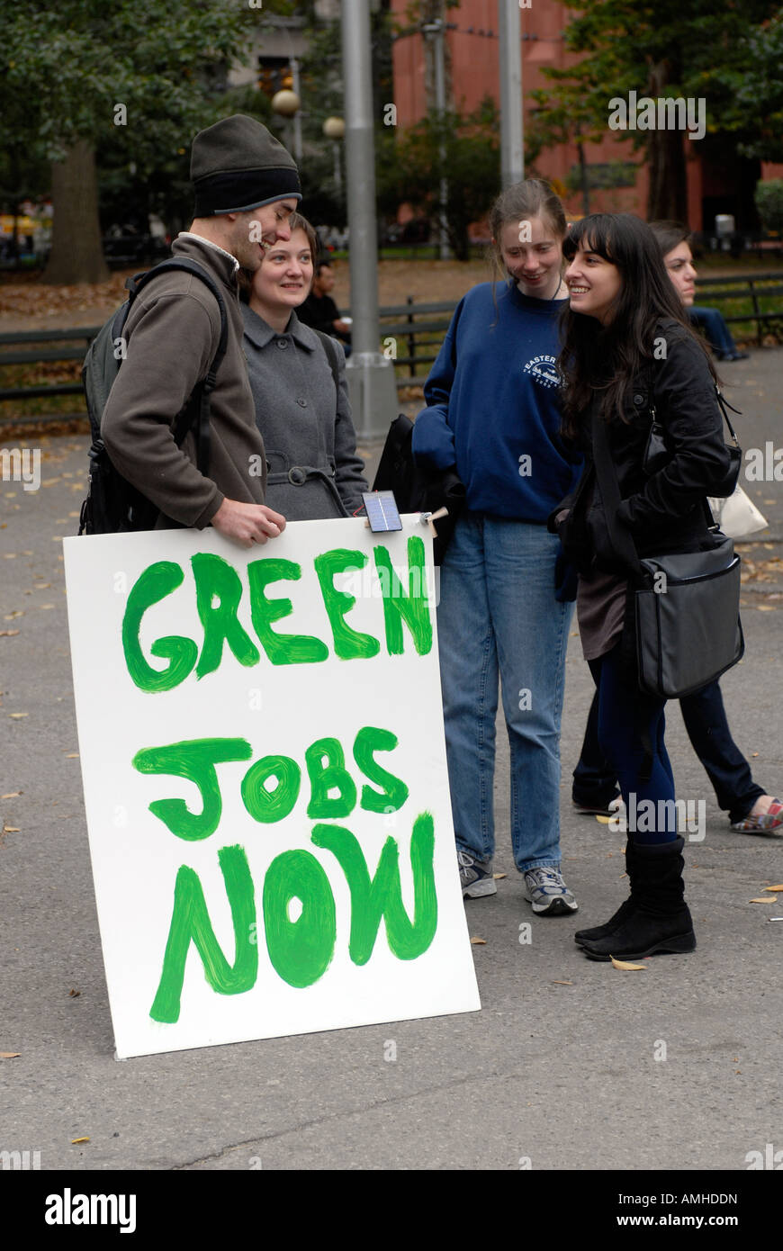 Environmental rally in Washington Square Park in Greenwich Village ...