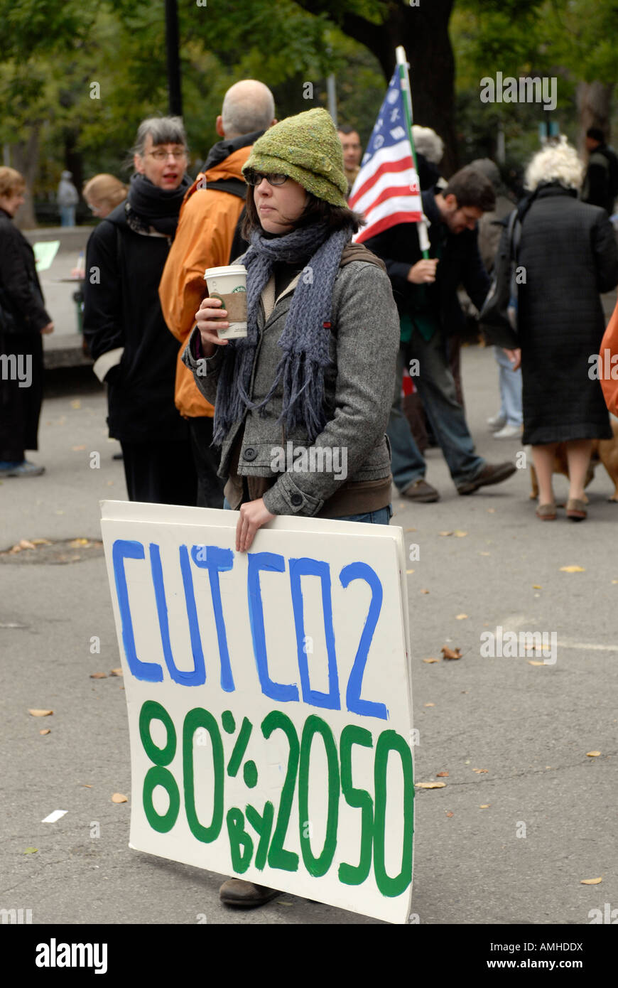 Environmental rally in Washington Square Park in Greenwich Village ...