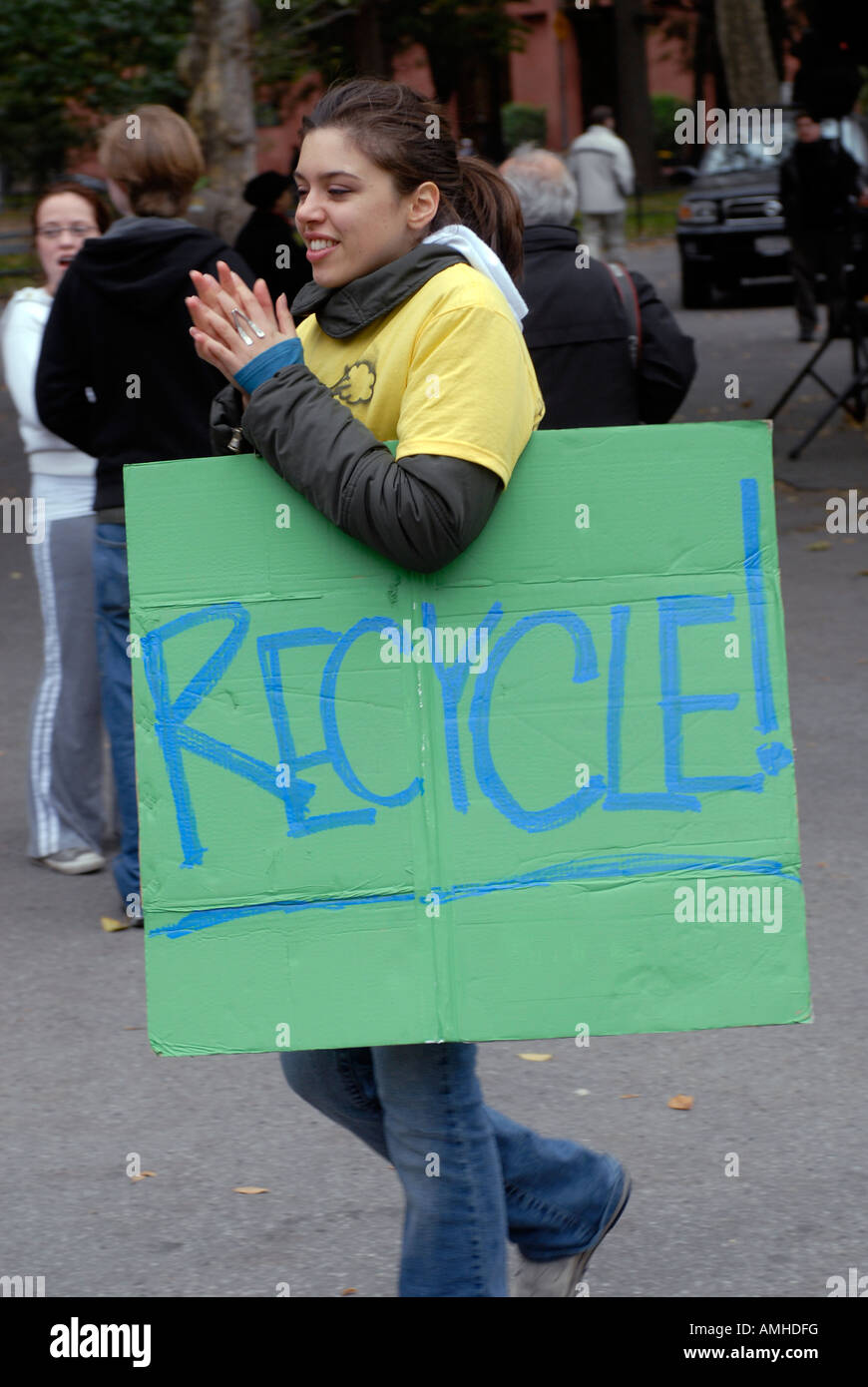 Environmental rally in Washington Square Park in Greenwich Village ...