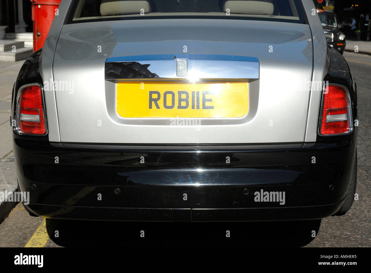 Rear of a Rolls-Royce car in Mayfair London Stock Photo - Alamy