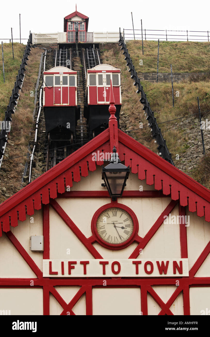 Tram on track in Saltburn,England,UK Stock Photo - Alamy