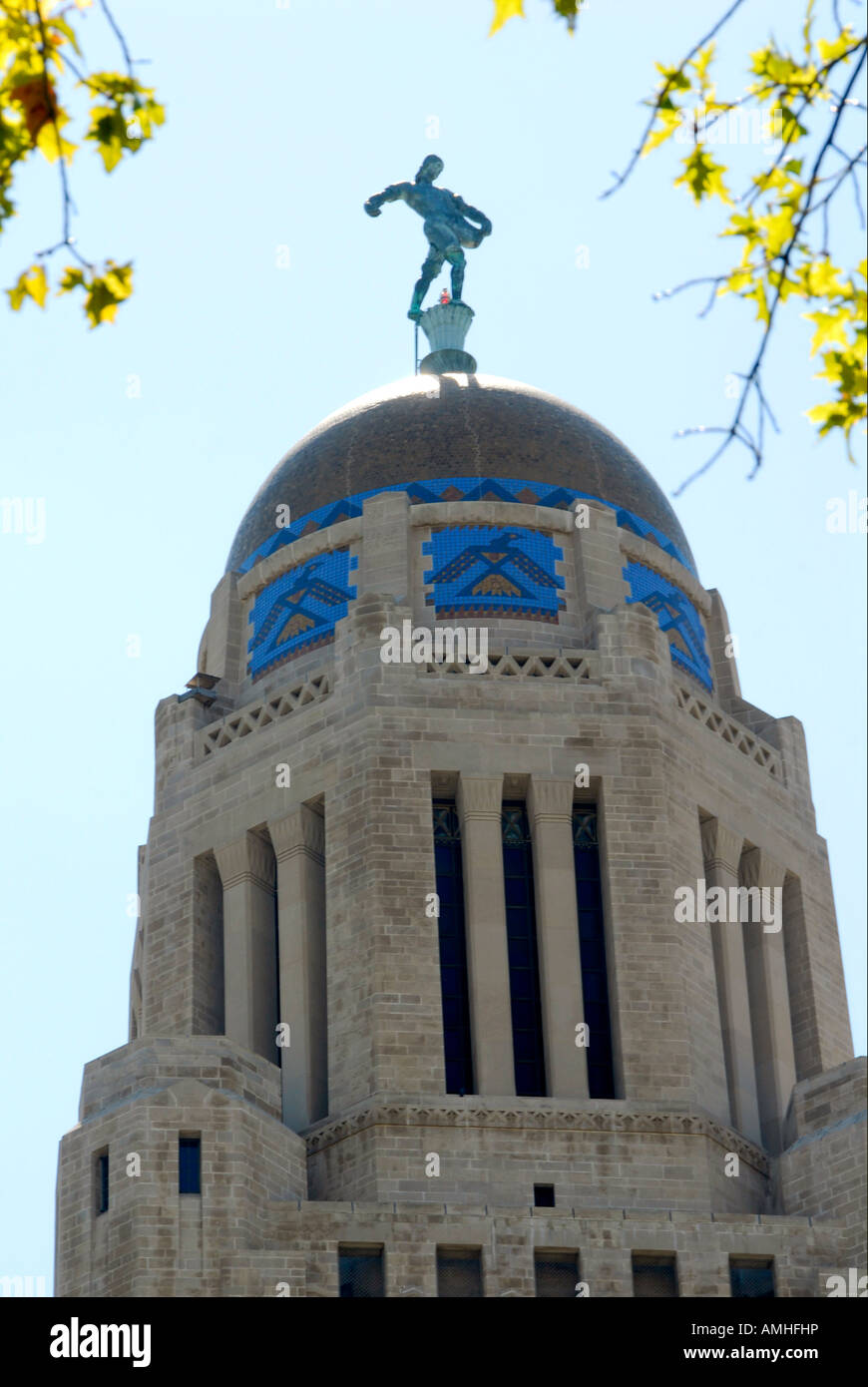 The dome at The State Capitol Building Lincoln Nebraska NE Stock Photo ...