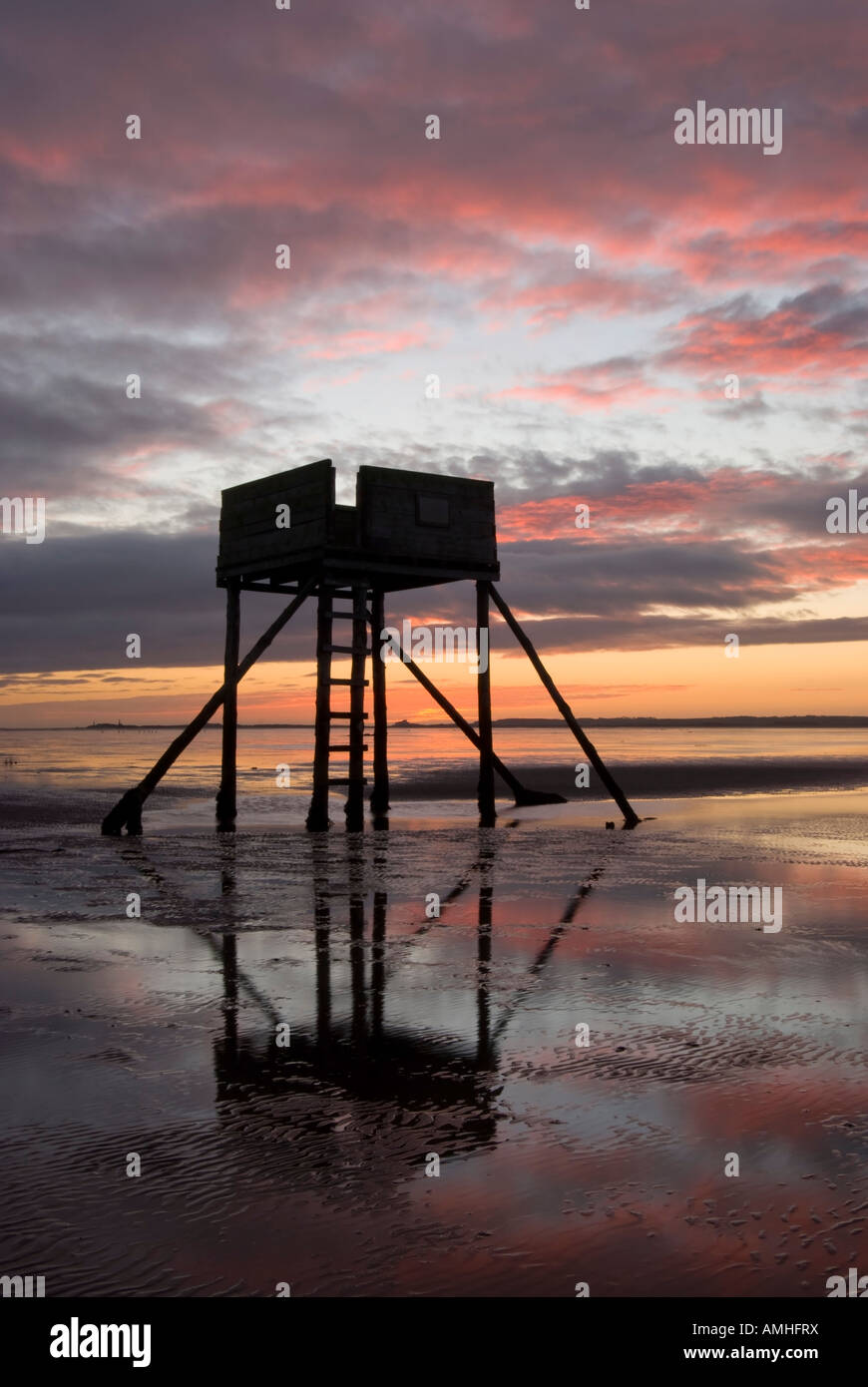 Refuge box causeway lindisfarne hi-res stock photography and images - Alamy